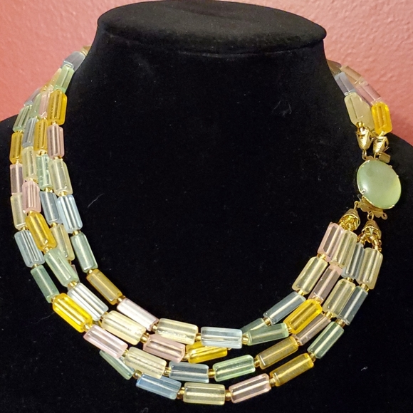 Western Germany | Jewelry | Vintage West Germany Pastel Rainbow Necklace Plastic | Poshmark